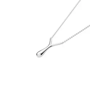 LUCY QUARTERMAINE Drop Pendant Necklace - Sterling Silver
