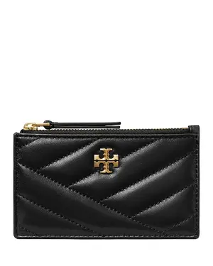 Tory Burch Kira Chevron Zip Card Case - Black