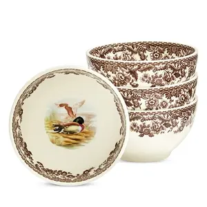SPODE Woodland Dip Bowls, Set Of 4 - Brown