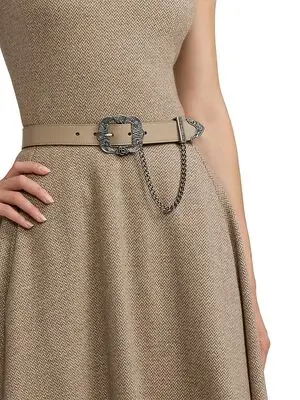 Ralph Lauren Western-style Leather Chain Belt