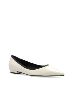 Tory Burch Double T Ballerina Shoes - White