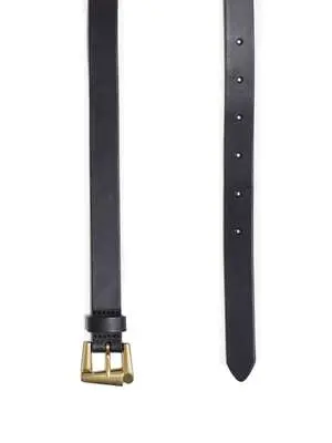 Closed Leather Belt - Black
