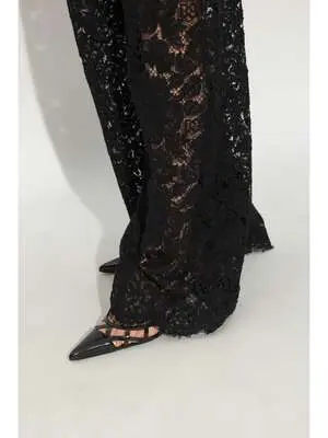 Dolce & Gabbana 75mm Slingback Leather Pumps - Black