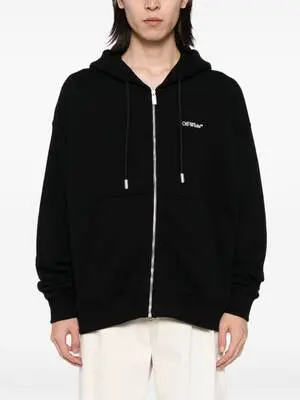 Off-White Graphic Print Zip Up Jacket