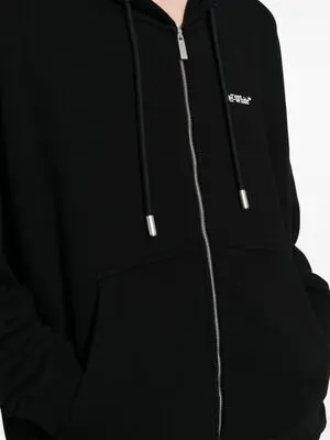 Off-White Graphic Print Zip Up Jacket
