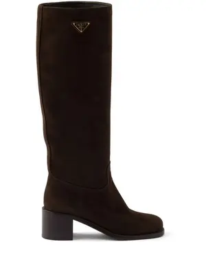 Prada 55mm Suede Boots
