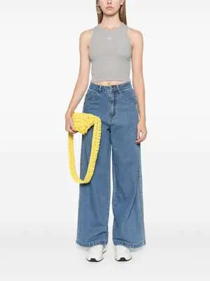 Adidas Wide-leg Full-length Jeans - Blue