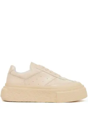 MAISON MARGIELA Numbers-motif Leather Sneakers - Neutrals