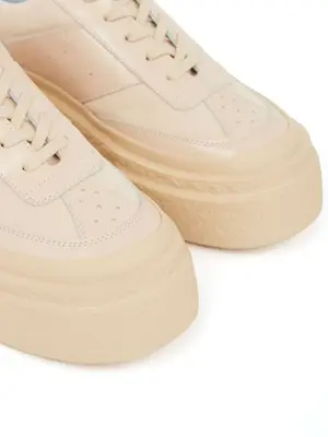 MAISON MARGIELA Numbers-motif Leather Sneakers - Neutrals