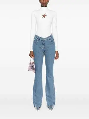 MUGLER Washed Flared Jeans