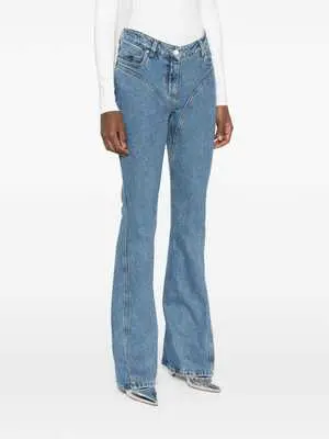 MUGLER Washed Flared Jeans