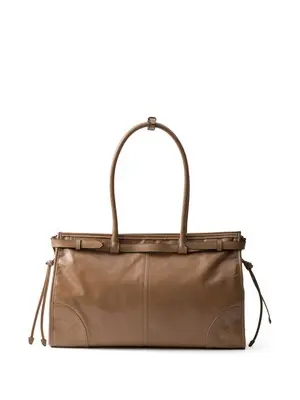 Prada Large Bonnie Tote Bag - Brown