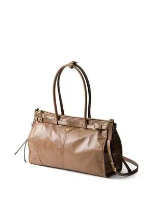 Prada Large Bonnie Tote Bag - Brown