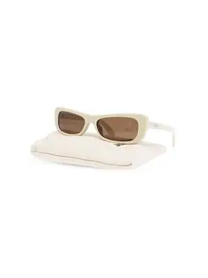 Jacquemus X Linda Farrow Les Lunettes Carino Sunglasses - Neutrals