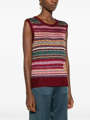 PIERRE-LOUIS MASCIA Striped Knit Top