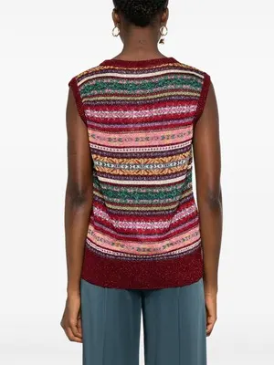 PIERRE-LOUIS MASCIA Striped Knit Top