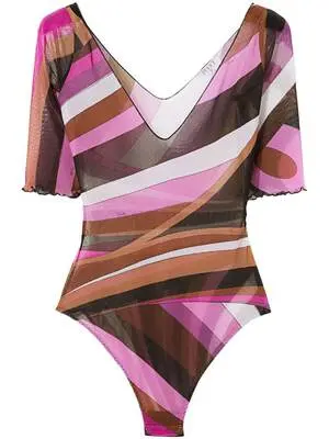 Emilio Pucci Iride-print Bodysuit - Pink