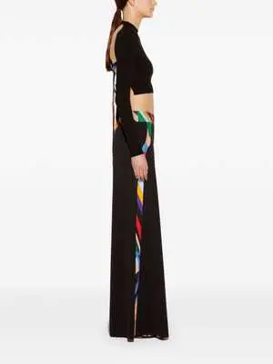 Emilio Pucci Abstract-print Trim Cropped Sweater