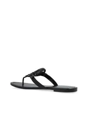 Tory Burch Leather Slides - Black