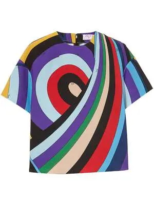 Emilio Pucci Iride-print Top - Blue