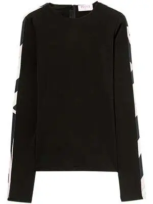 Emilio Pucci Contrast-trim Long-sleeve Top