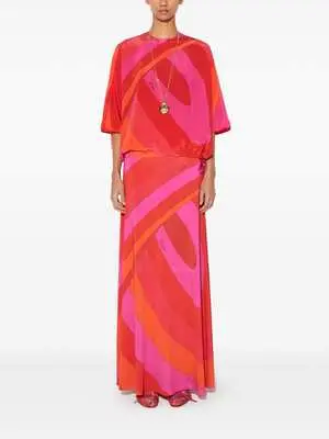 Emilio Pucci Iride-print Silk Top