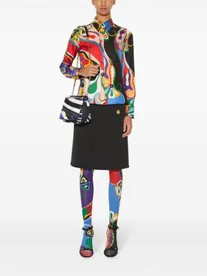 Emilio Pucci Orchidee-print Silk-twill Shirt - Red