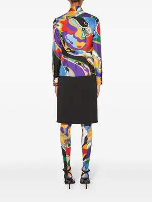 Emilio Pucci Orchidee-print Silk-twill Shirt - Red