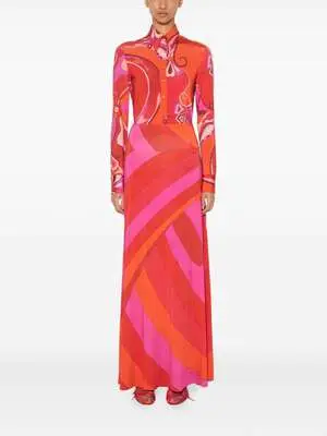 Emilio Pucci Iride-print Long Skirt
