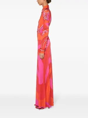 Emilio Pucci Iride-print Long Skirt