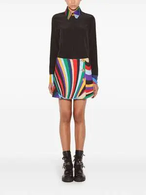 Emilio Pucci Abstract-print Trim Silk Shirt
