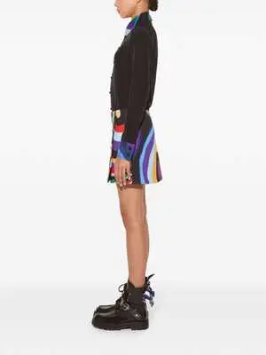Emilio Pucci Abstract-print Trim Silk Shirt