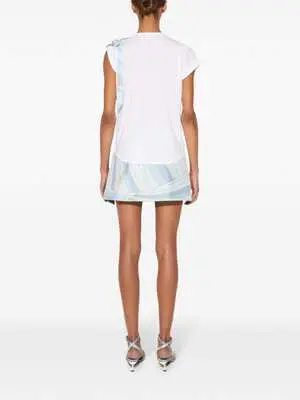 Emilio Pucci Bow-detail Cotton T-shirt - White