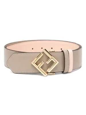 Fendi Ff-buckle Belt - Grey