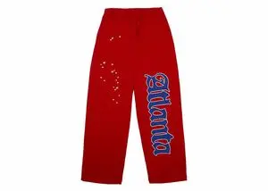 SP5DER Open Leg Sweatpant - Red