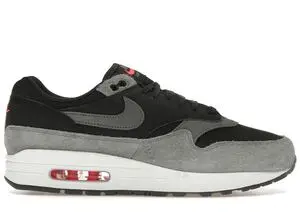 Nike Air Max 1 Premium Sneakers - Dark Smoke Grey/flash Crimson/summit White