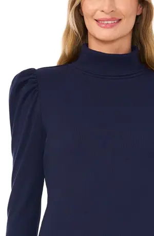 CECE DUPRAZ Gathered Sleeve Turtleneck Top