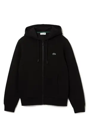 Lacoste Zip-up Fleece Hoodie - Noir