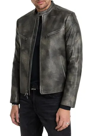 John Varvatos Keeler Racer Leather Jacket