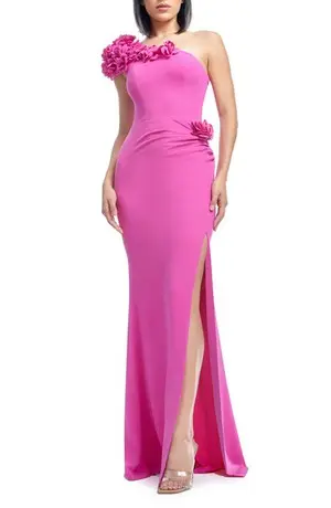 Dress The Population Aubrielle Asymmetric Gown