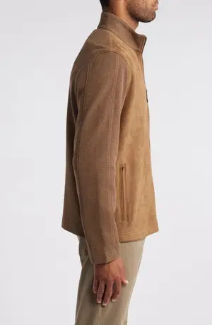 Johnston & Murphy Faux Suede Panel Knit Jacket