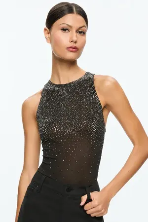 Alice + Olivia Pania Embellished Tank
