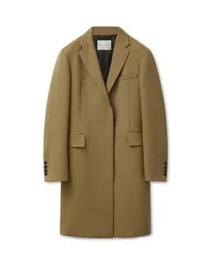 Veronica De Piante Arlo Coat In Wool Twill, Mocha - Beige