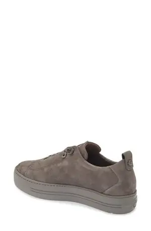 Paul Green Wisdom Leather Sneakers - Iron Metallic Suede