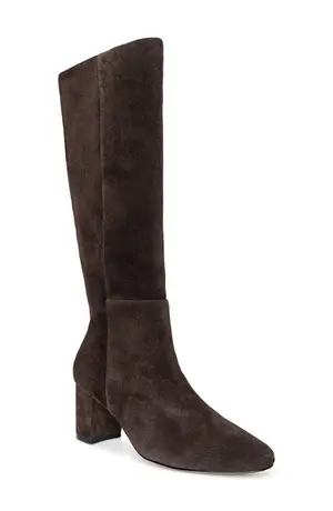 L'Agence Eugenie Knee High Boots - Dark Brown Suede