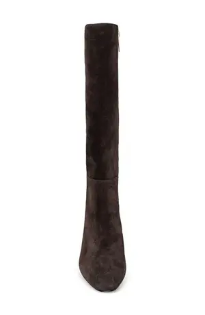 L'Agence Eugenie Knee High Boots - Dark Brown Suede