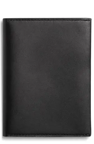Shinola Leather Passport Holder - Black