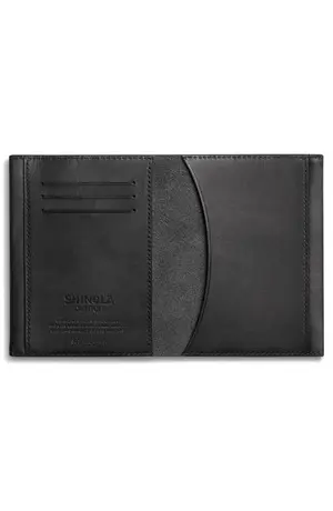 Shinola Leather Passport Holder - Black