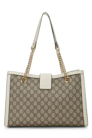 Gucci Original Gg Supreme Canvas Padlock Shoulder Bag - Beige