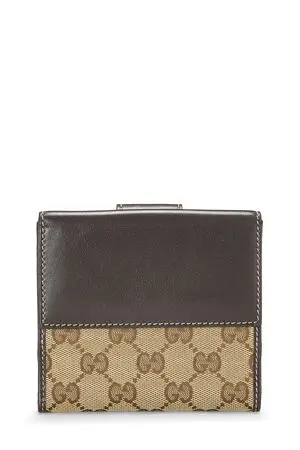 Gucci Original Gg Canvas French Heart Compact Wallet